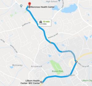 Lilburn to Norcross map poster – GNR Health