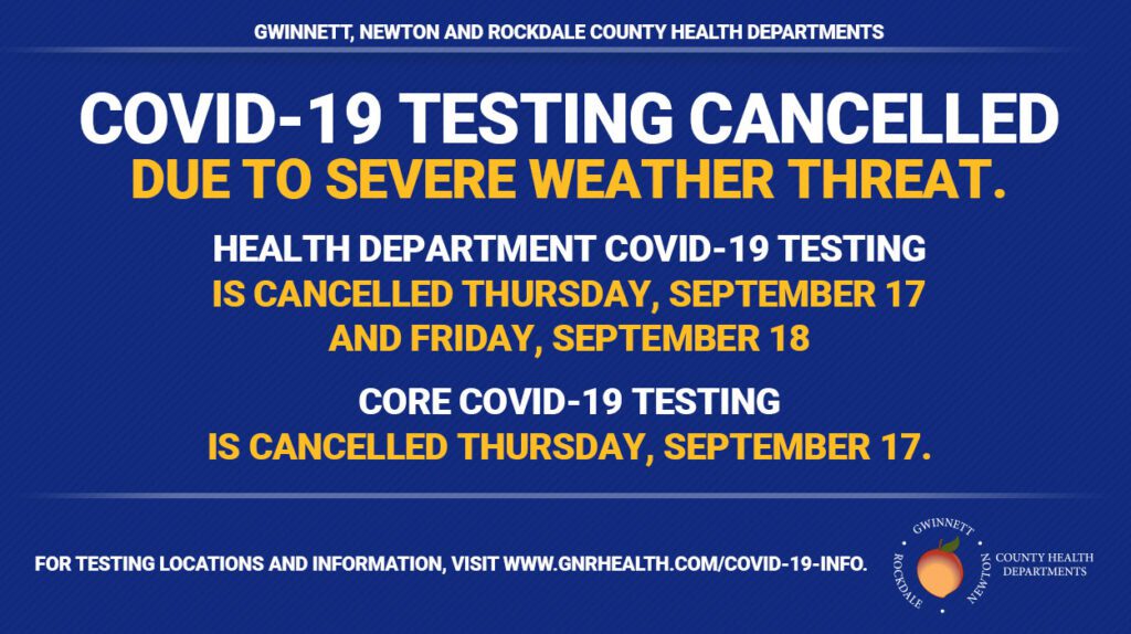 COVID-19 Testing Cancelled 9/17 and 9/18 – GNR Health